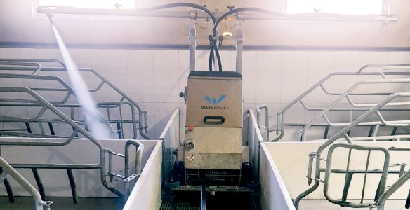 Limpieza eficiente de granjas con PROCLEANER X100 de AVIPORC